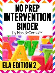 A Tour of My No Prep Intervention Binder - Miss DeCarbo
