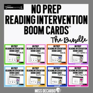 No Prep Reading Intervention Boom Cards™ Bundle for Distance Learning ...